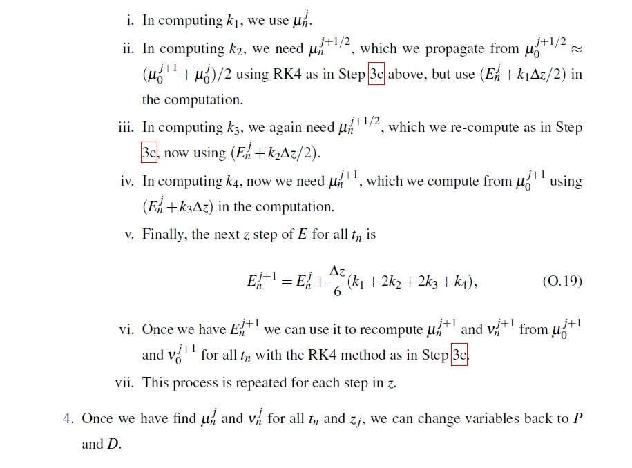 Numerically Solving Maxwell Bloch Equations using Nested Runge Kutta Numerically Solving Maxwell Bloch Equations using Nested Runge Kutta