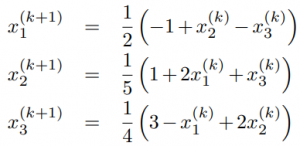 The Jacobi Method for linear system of equations