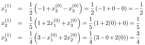 The Jacobi Method for linear system of equations