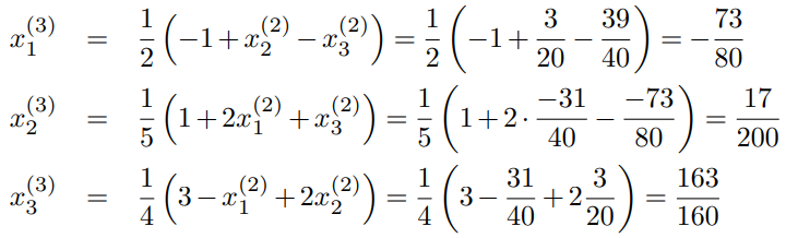 The Jacobi Method for linear system of equations