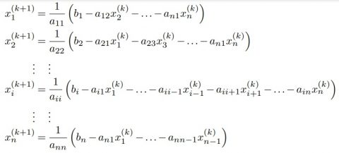 The Jacobi Method for linear system of equations